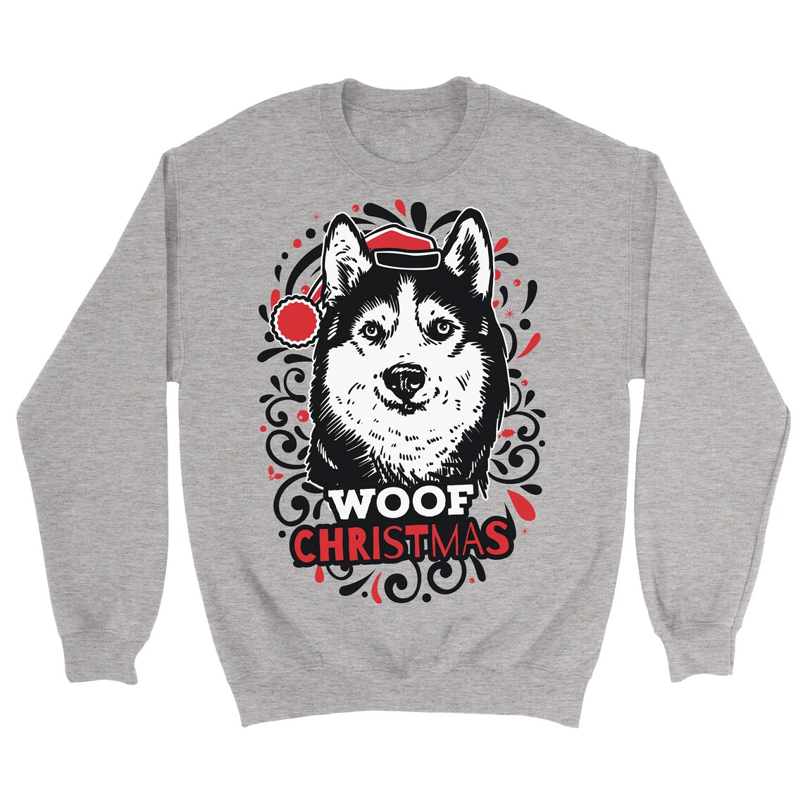 Siberian Husky Ugly Christmas Sweater. Unisex Sweatshirt. - Etsy