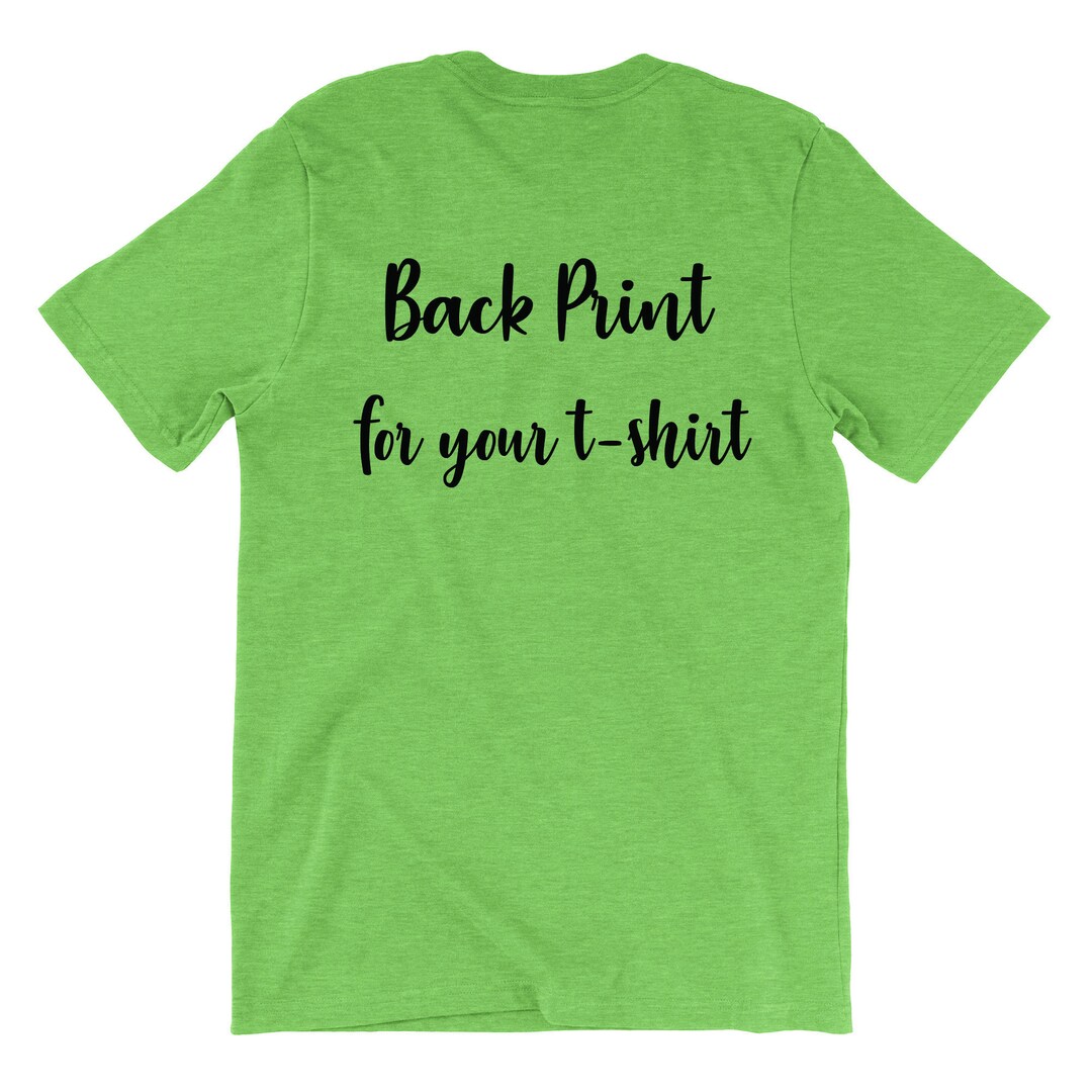 Add-on Item. Back Print. - Etsy