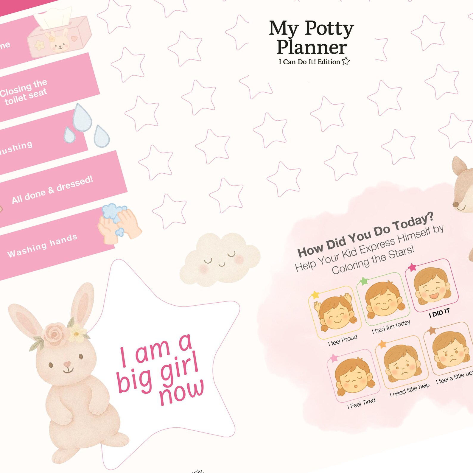 Printable Potty Training Reward Chart | A3 Potty Planner Calendar for ...