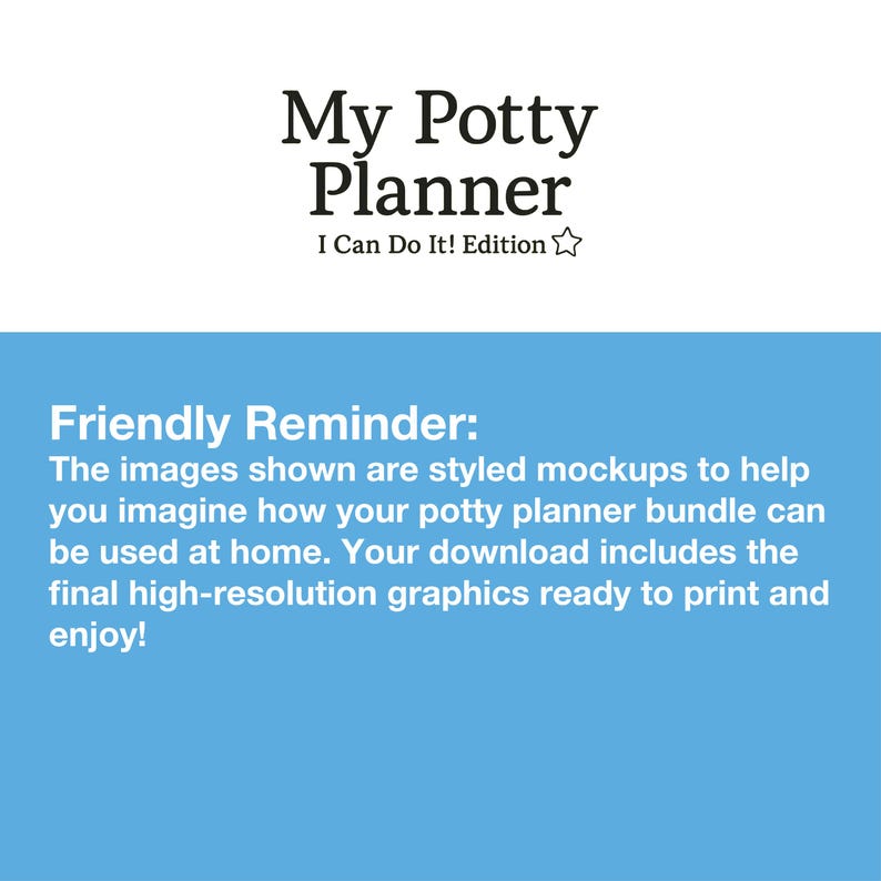 Printable Potty Training Reward Chart | A3 Potty Planner Calendar for ...