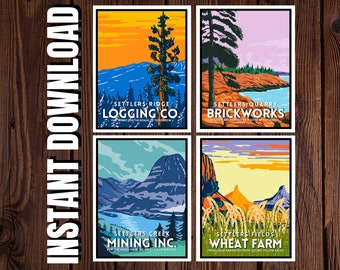 Settlers of Catan Wall Art - Etsy