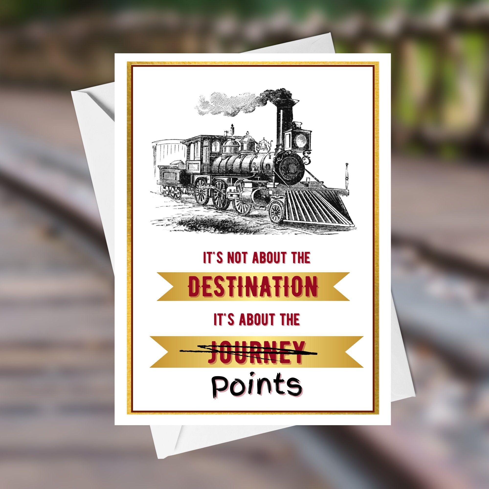 Funny Ticket to Ride Printable Greeting Card, Board Game Greeting Card ...