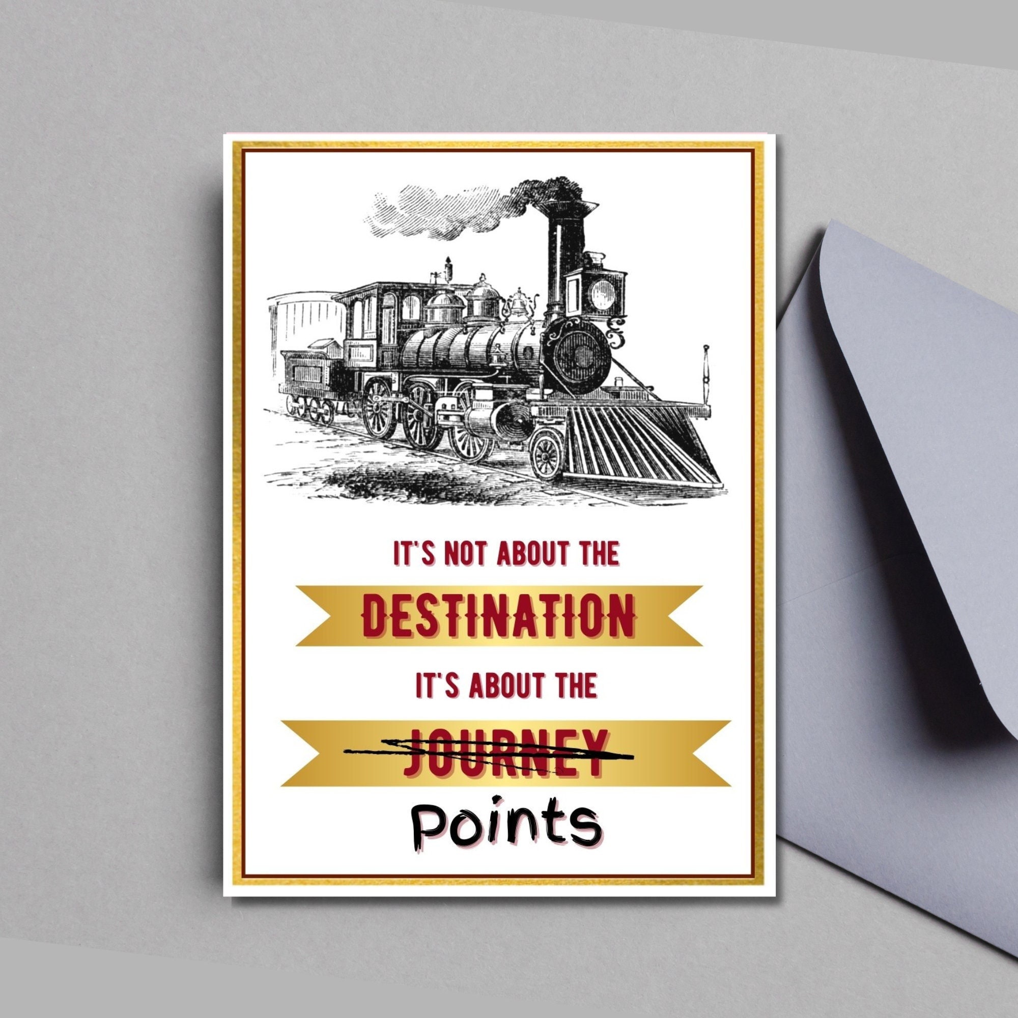 Funny Ticket to Ride Printable Greeting Card, Board Game Greeting Card ...