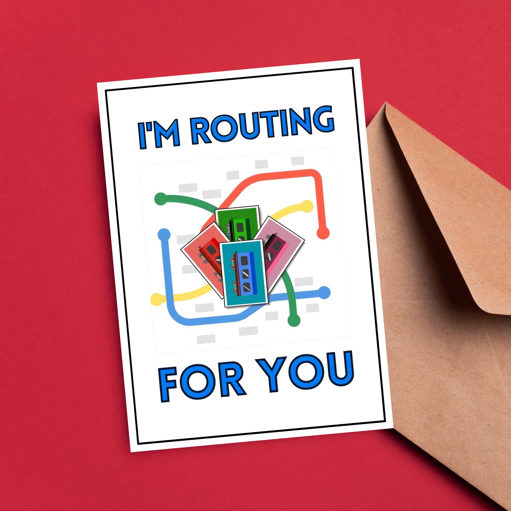 Board Game Greeting Card, Board Game Gift Accessory, Routing for You ...