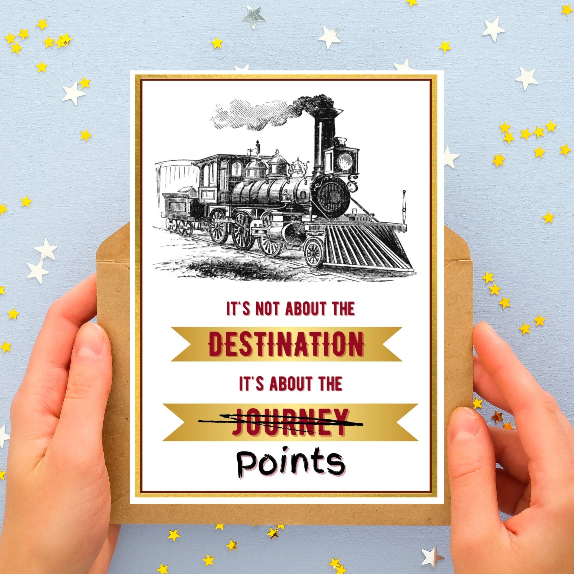 Funny Ticket to Ride Printable Greeting Card, Board Game Greeting Card ...