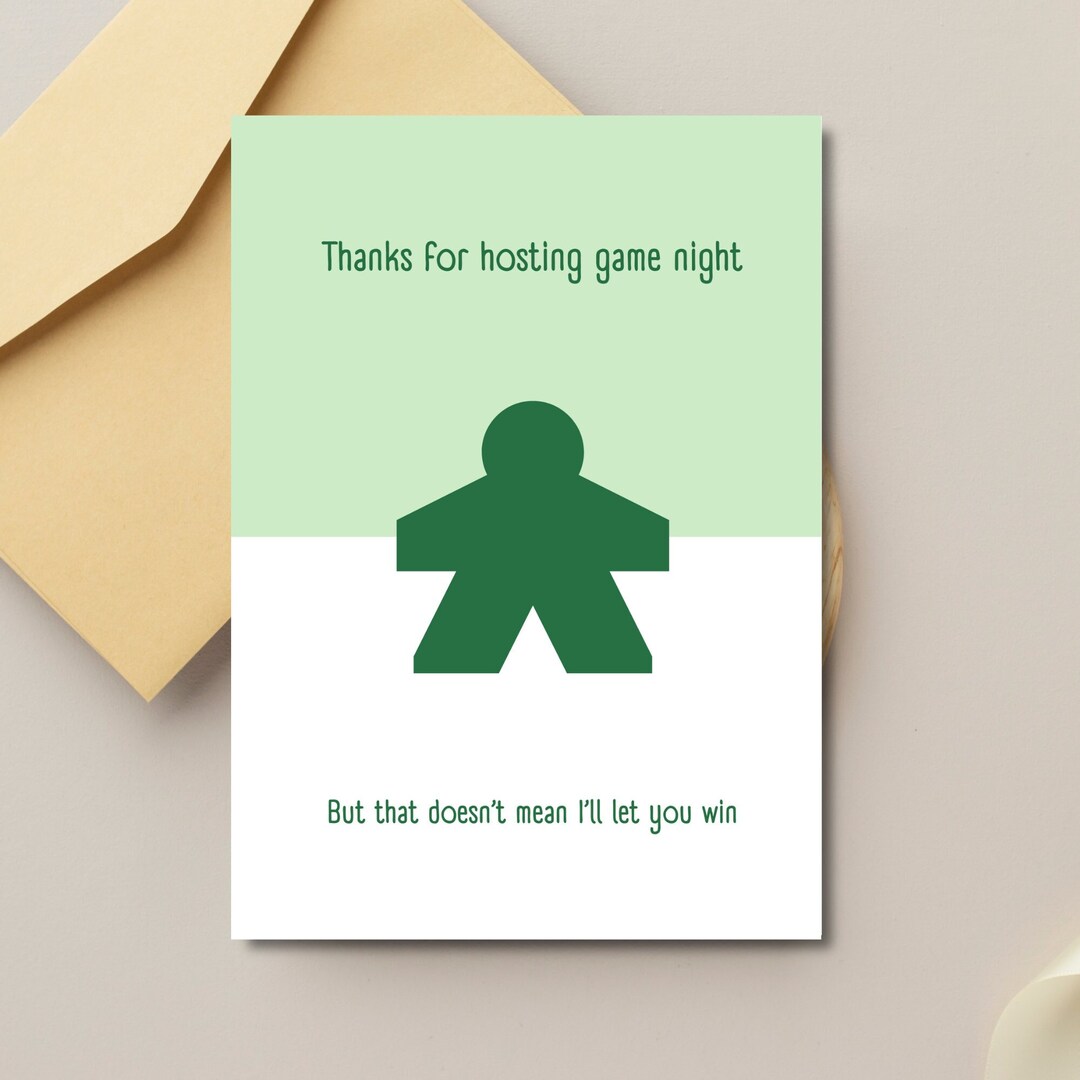 Board Game Night Host Printable Card, Tabletop Digital Game Card, Board ...