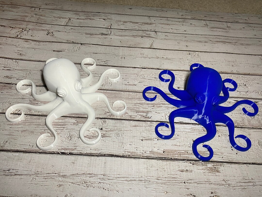 Octopus Figurine, Octopus Wall Art, Octopus Art, Octopus Sculpture, 3D ...