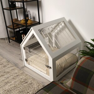 Fully Transparent Modern Dog and Cat Crate With Acrylic Sides Petso ...