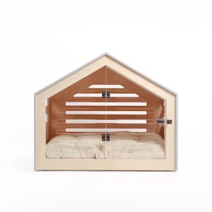 Dog Kennel With Acrylic Front Panel and Door With a Latch, Model Venlo ...