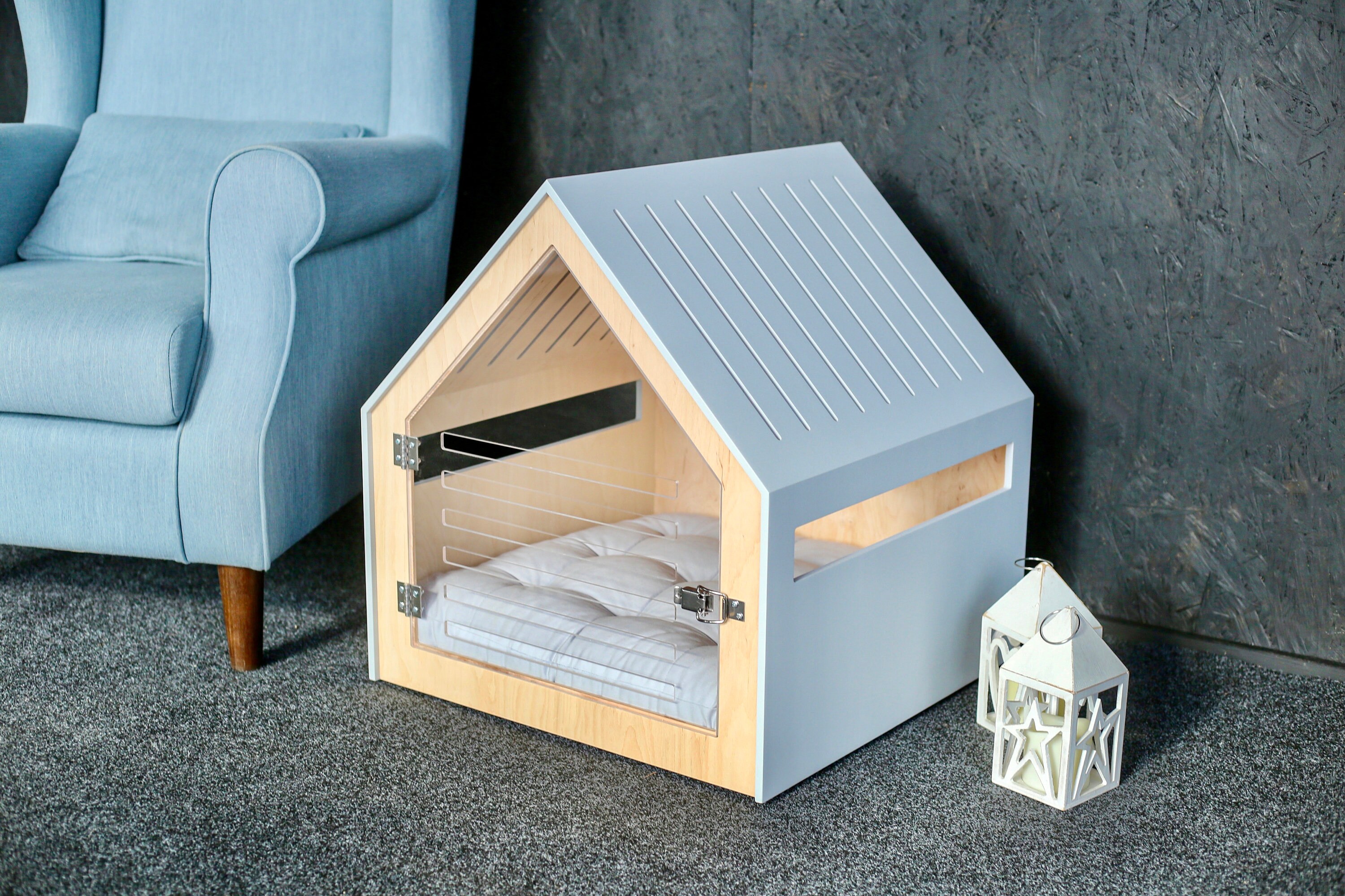 Modern Dog and Cat House With Acrylic Door Petso. Dog Bed Cat - Etsy UK