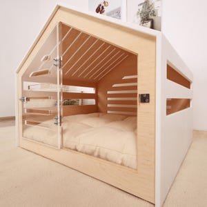 Dog Kennel With Acrylic Front Panel and Door With a Latch, Model Venlo ...