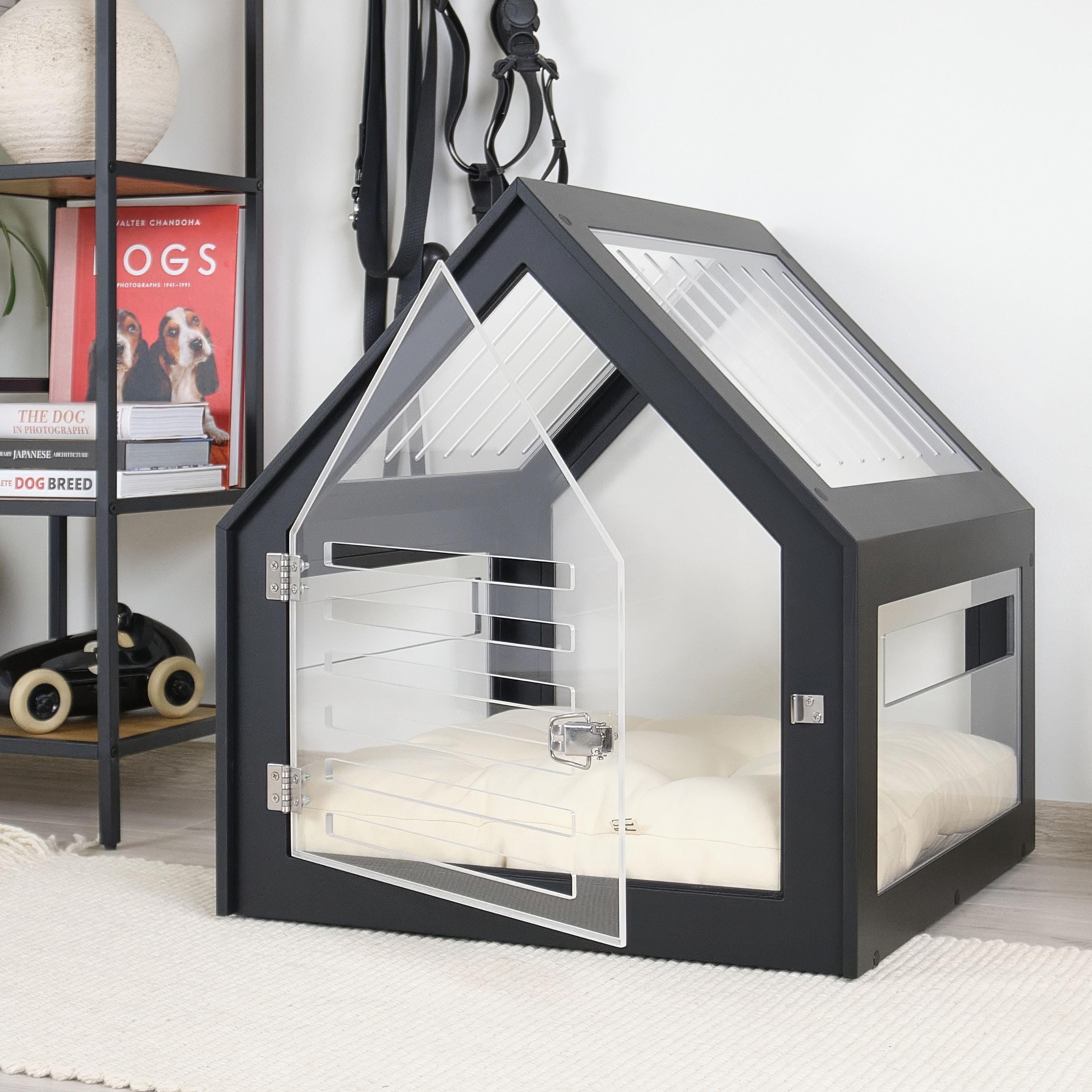 Fully Transparent Modern Dog and Cat Crate With Acrylic Sides Petso ...