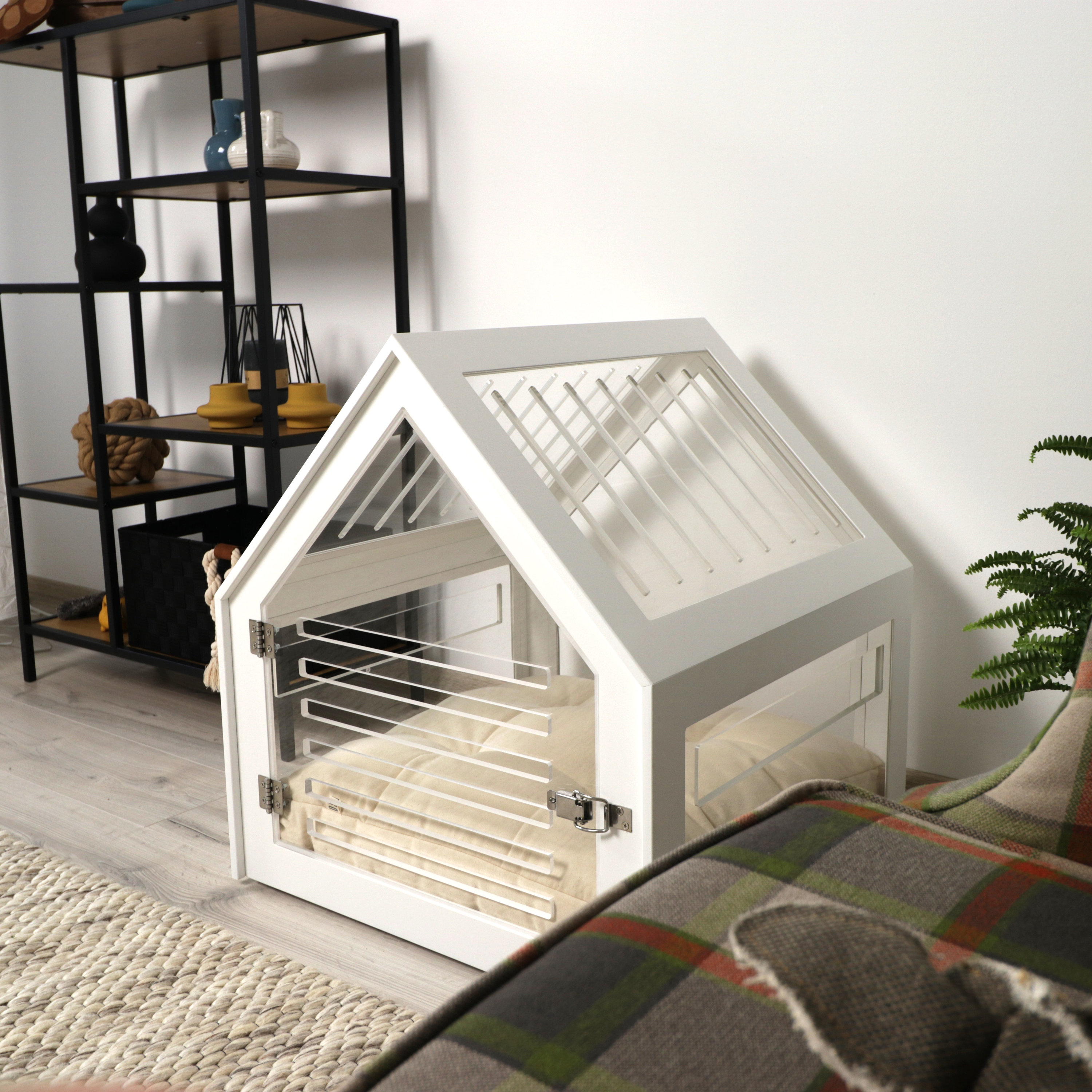 Fully Transparent Modern Dog and Cat Crate With Acrylic Sides Petso ...