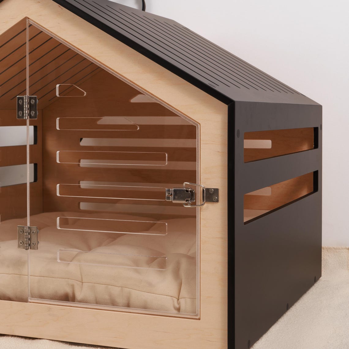 Dog Kennel With With Acrylic Front Panel and a Door Venlo. Indoor ...