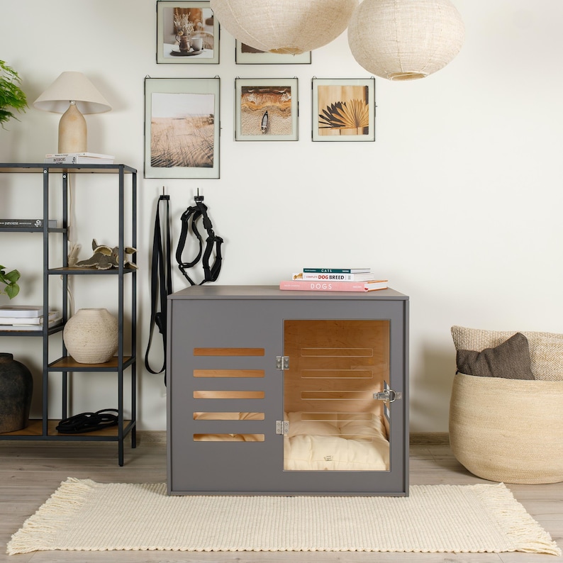 Modern Dog Crate With Acrylic Door With a Latch Dordrecht With All Over ...