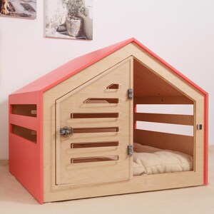 Dog Kennel With Acrylic Door Venlo. Indoor Wooden Crate for Small and ...