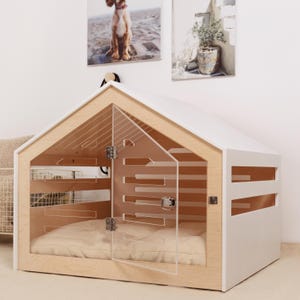 Dog Kennel With Acrylic Front Panel and Door With a Latch, Model Venlo ...