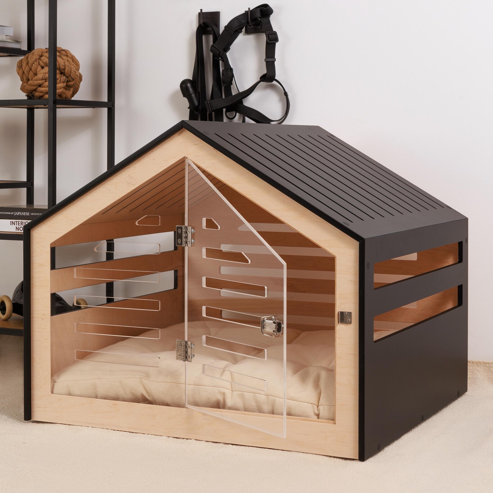 Dog Kennel With With Acrylic Front Panel and a Door Venlo. Indoor ...