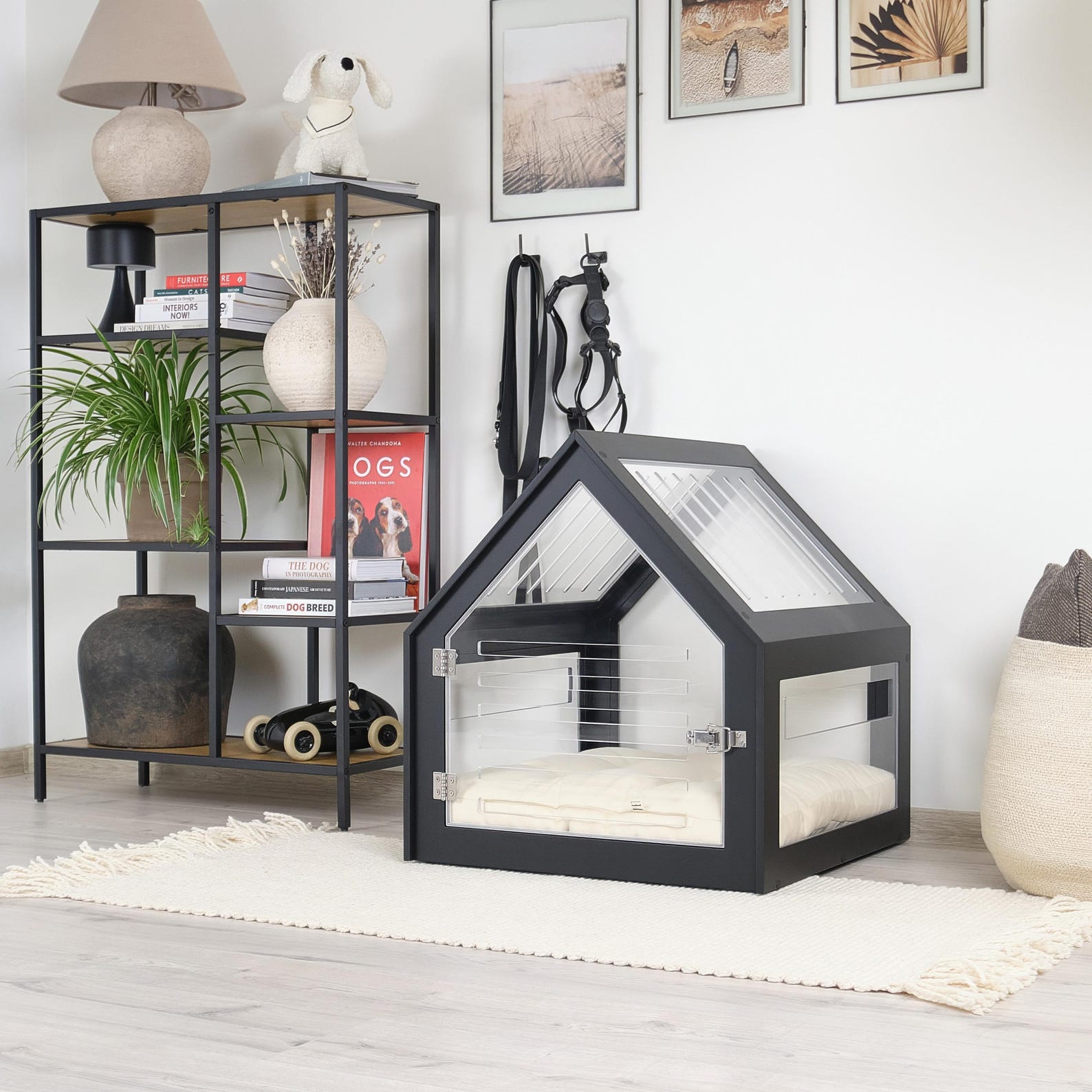 Fully Transparent Modern Dog and Cat Crate With Acrylic Sides Petso ...