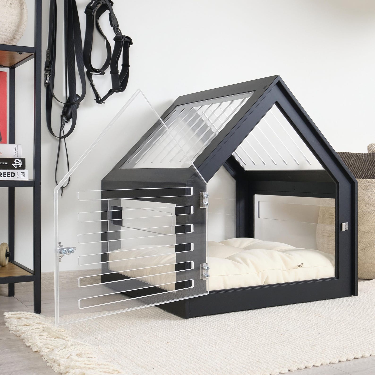 Fully Transparent Modern Dog and Cat Crate With Acrylic Sides Petso ...