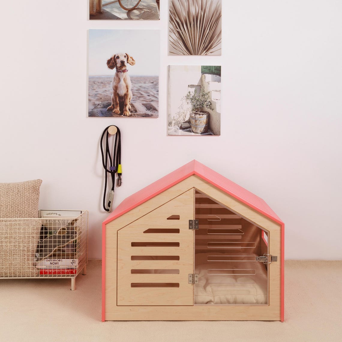 Dog Kennel With Acrylic Door Venlo. Indoor Wooden Crate for Small and ...
