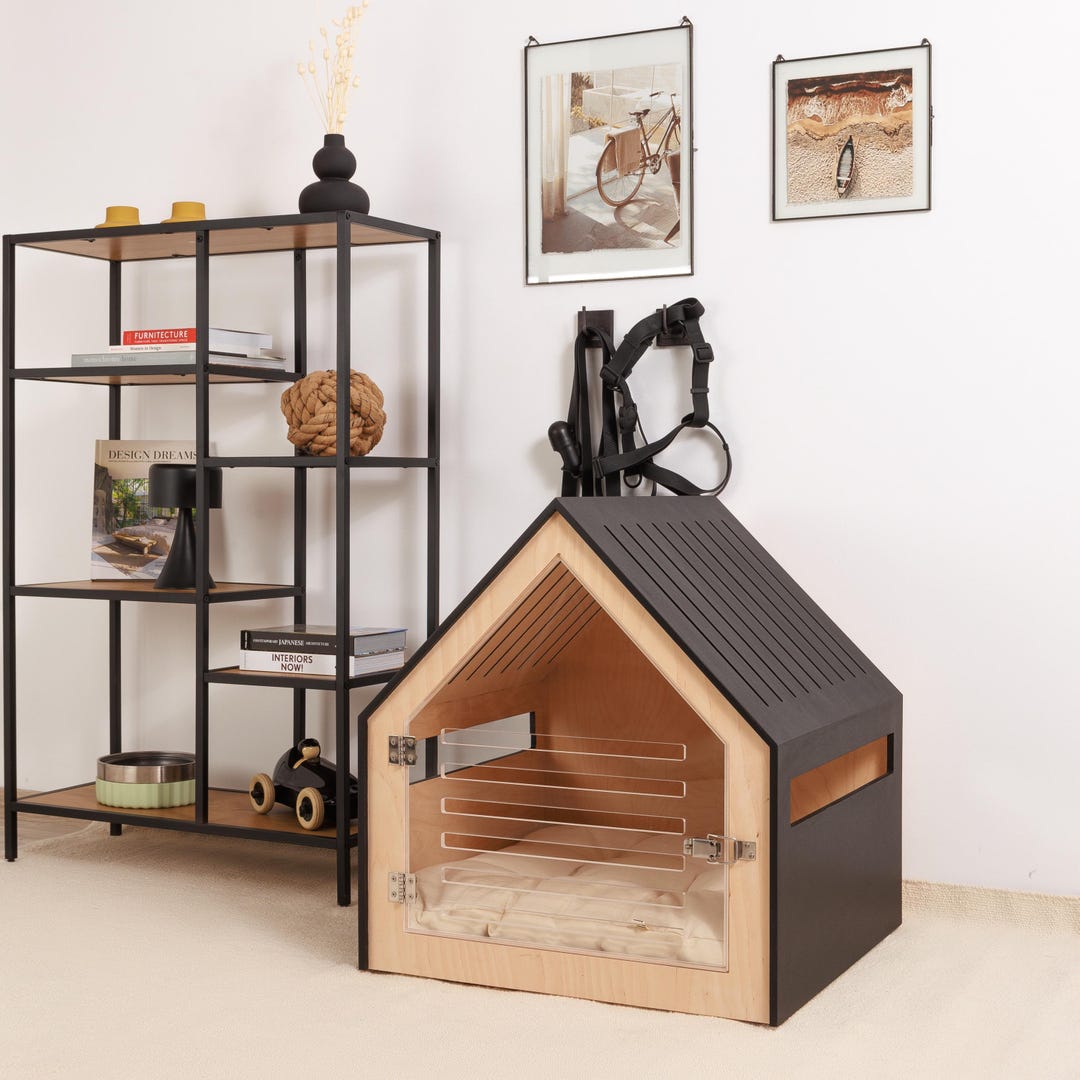 Best Pet Gift - Personal Comfortable Condo. Plywood Dog Crate, Dog ...