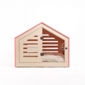 Dog Kennel With Acrylic Door Venlo. Indoor Wooden Crate for Small and ...