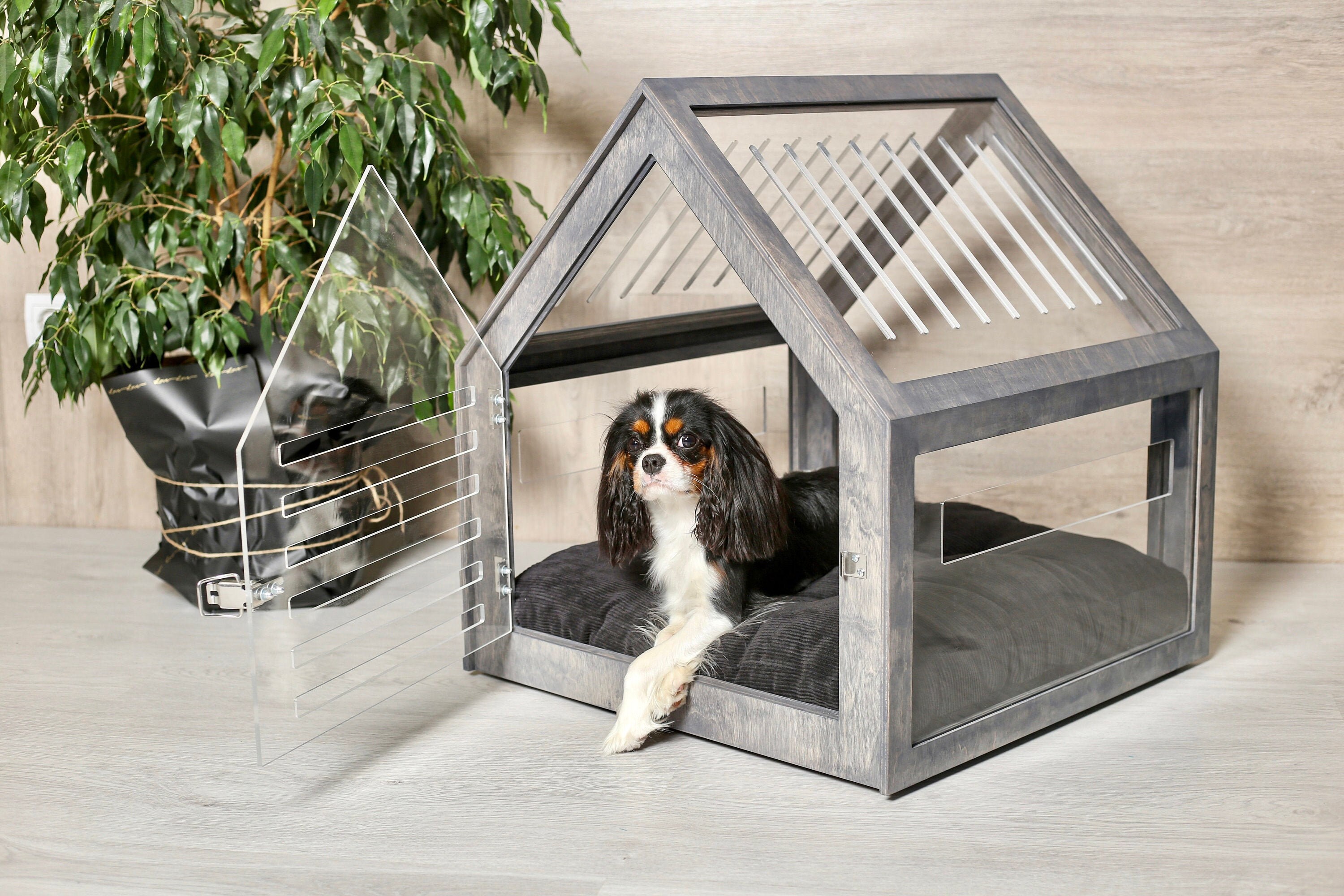 Fully Transparent Modern Dog and Cat House With Acrylic Sides Petso ...