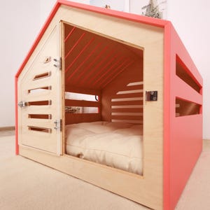 Dog Kennel With Acrylic Door Venlo. Indoor Wooden Crate for Small and ...