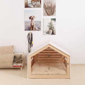 Dog Kennel With Acrylic Front Panel and Door With a Latch, Model Venlo ...