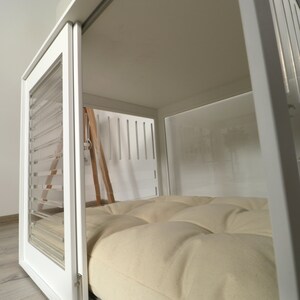 Fully Transparent Modern Dog Crate With Sliding Door With a Stopper ...