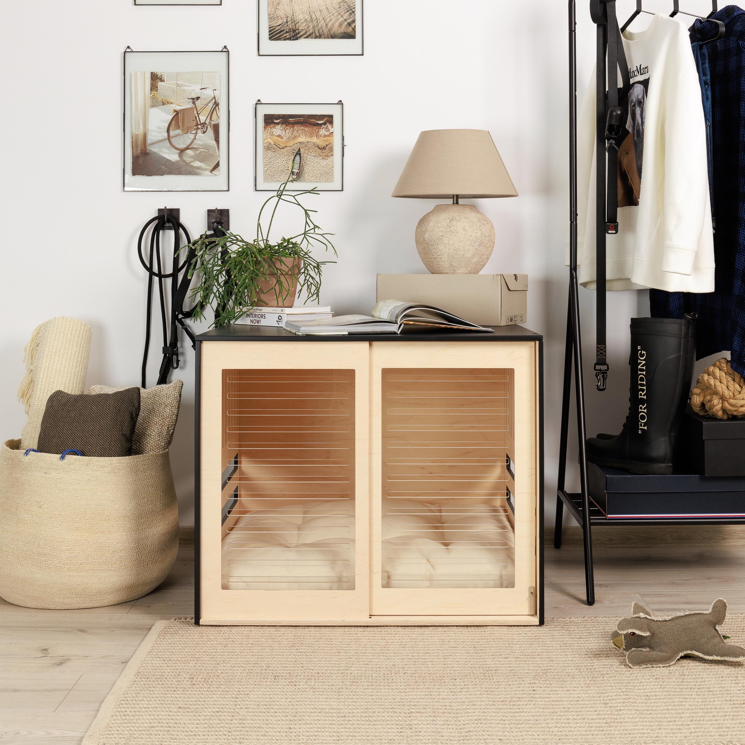 Modern Dog Crate With Acrylic Sliding Door With a Stopper Dordrecht ...
