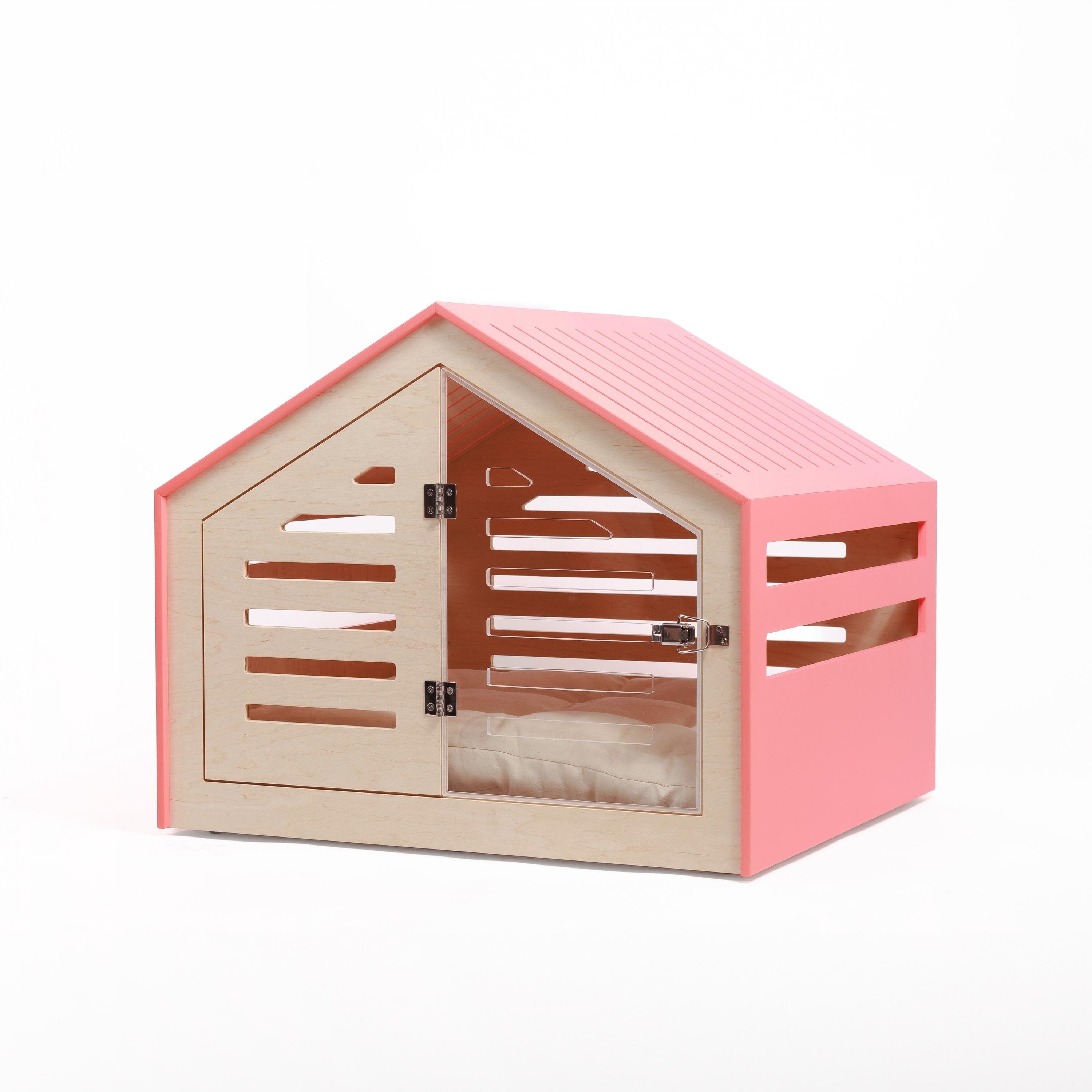 Dog Kennel With Acrylic Door Venlo. Indoor Wooden Crate for Small and ...