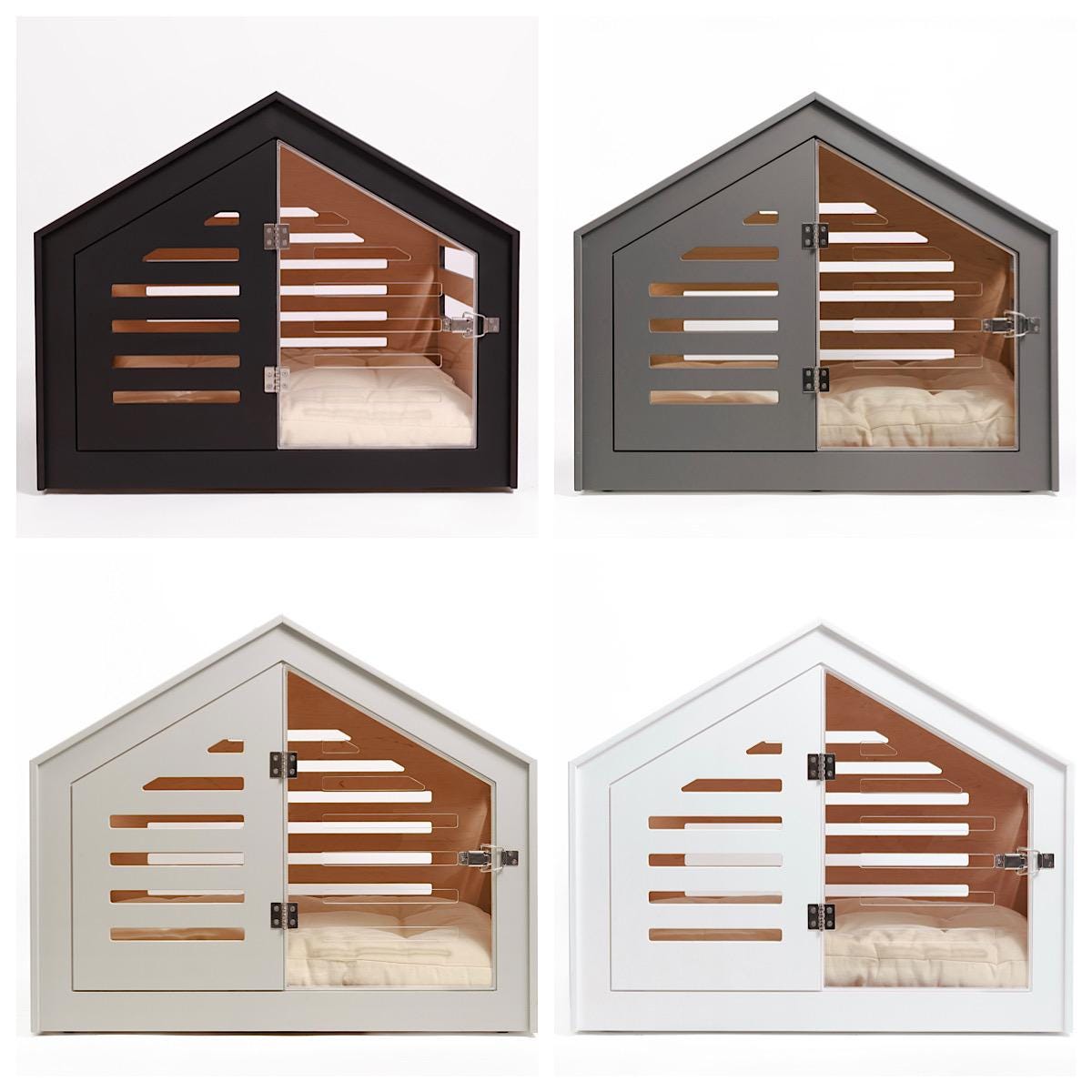 Dog Kennel With Acrylic Door Venlo. Indoor Wooden Crate for Small and ...