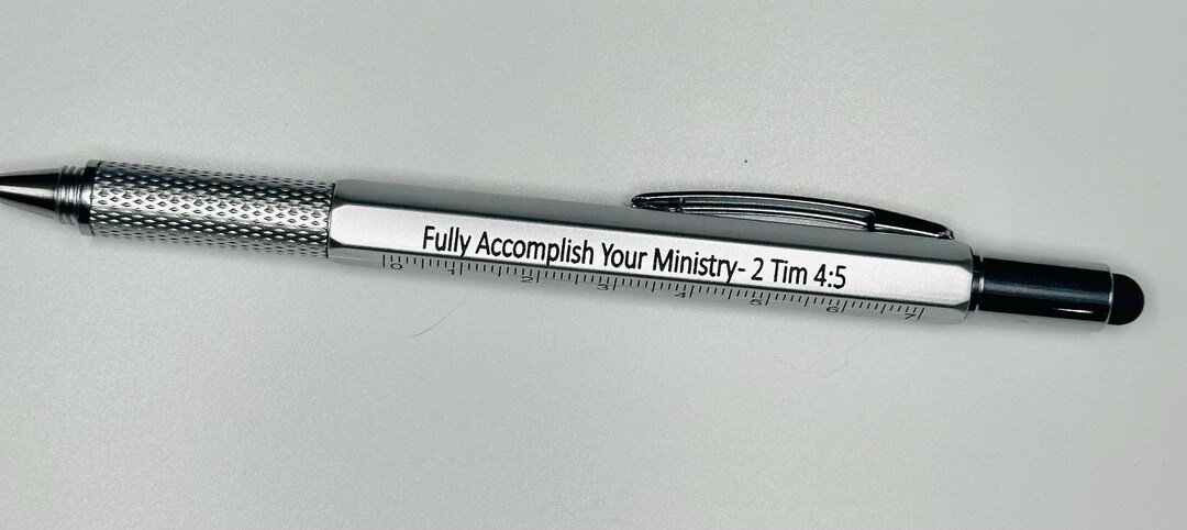Multitool Engraved Pens - Fully Accomplish Your Ministry - 2 Tim. 4:5. Perfect for Gifts for ...