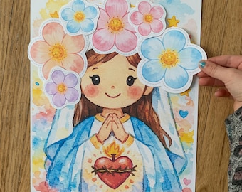 Mary May Crowning Printable Worksheets | Flower Crown & Colouring Pages ...