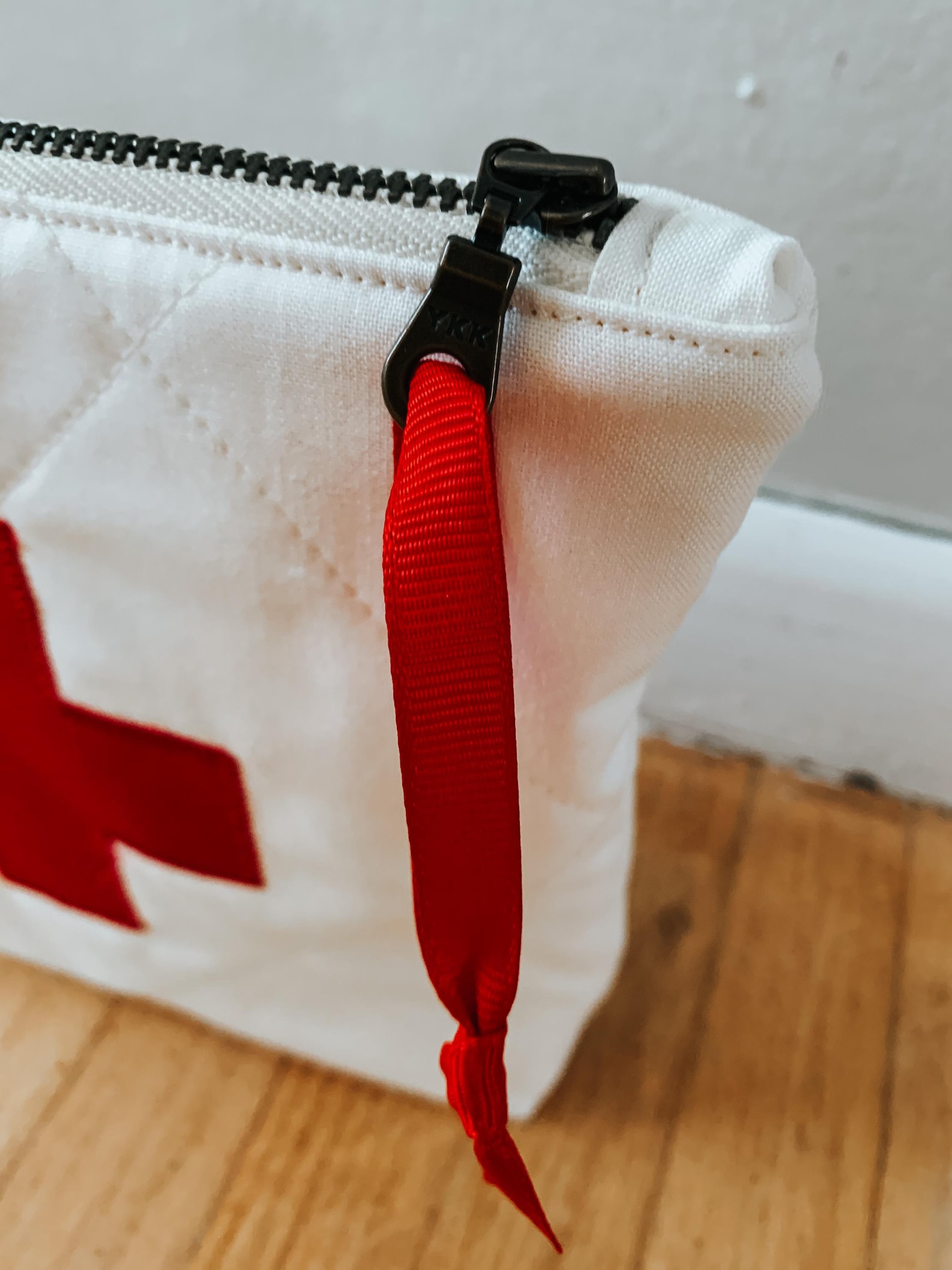 Quilted First Aid Zipper Pouch | Handmade Medical Bag | Travel ...