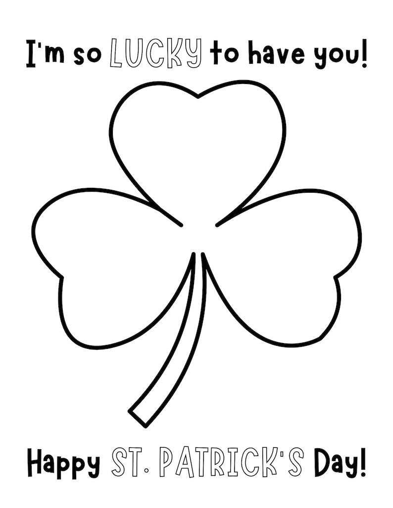 St Patricks Day Download | Quick Craft for Kids | Lucky to Have You ...