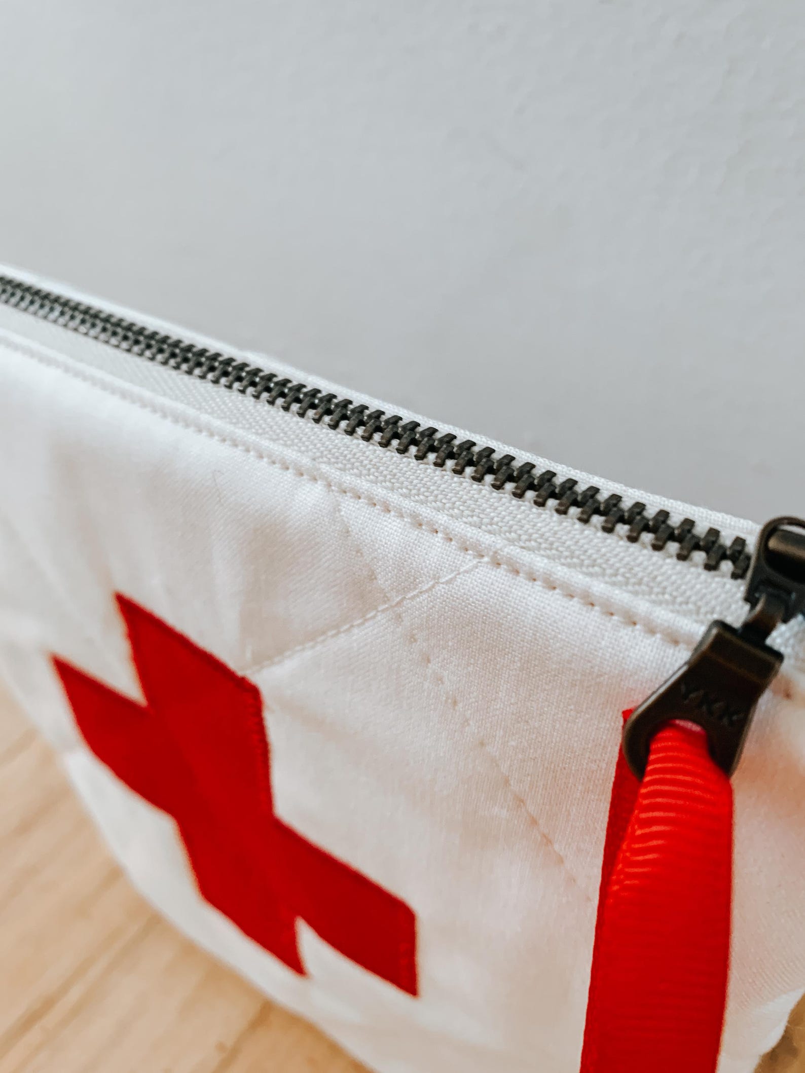 Quilted First Aid Zipper Pouch | Handmade Medical Bag | Travel ...