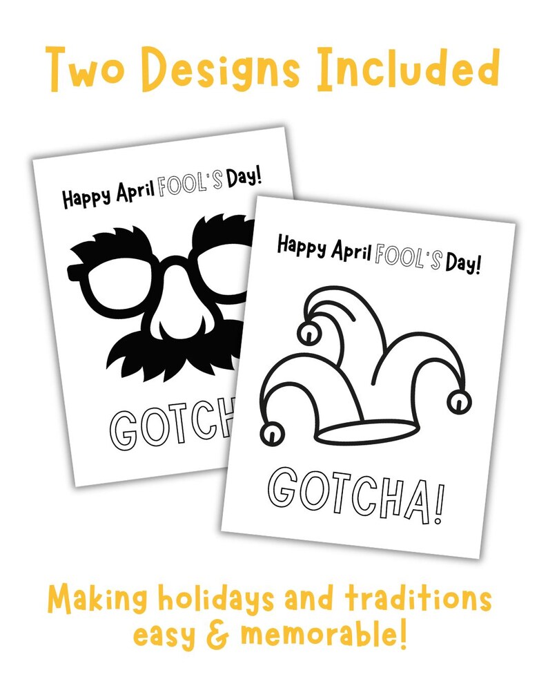 April Fools Day Download | Quick Craft for Kids | April First Printable ...