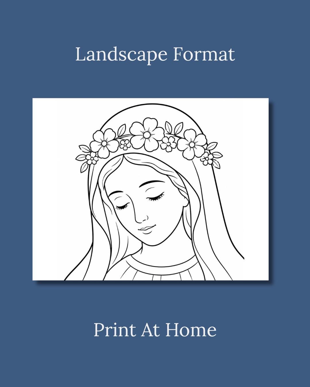 May Crowning Coloring Page | Sunday School Activity | Catholic Toddler ...