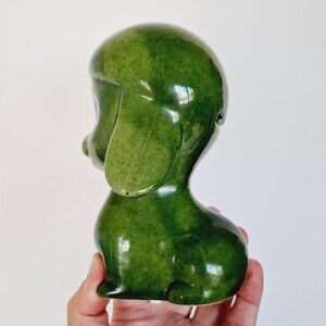 Vintage Green Ceramic Dog Coin Bank – 1960s Handpainted Puppy Money Box ...