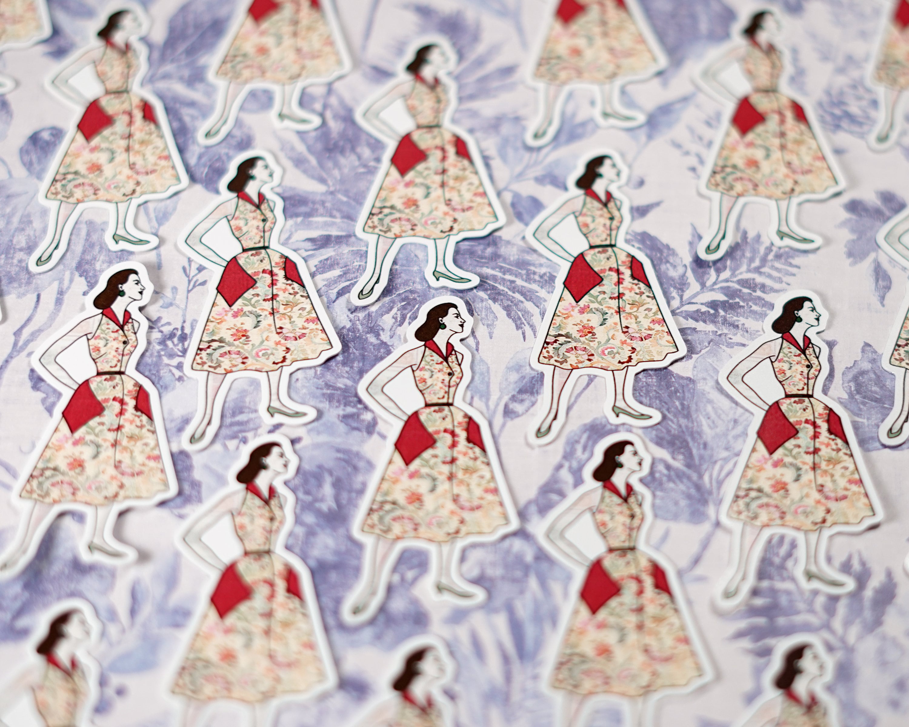 Vintage Ladys Vinyl Sticker Pack | Etsy