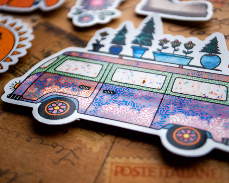 Adventure Bus Vinyl Sticker - Etsy