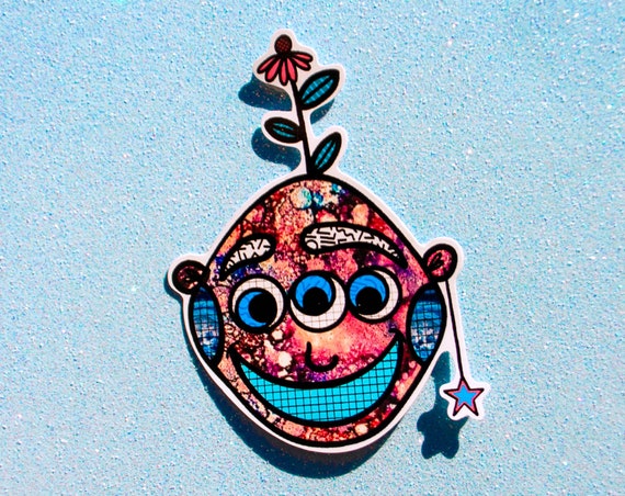 Friendly Lil Monster Sticker | Etsy