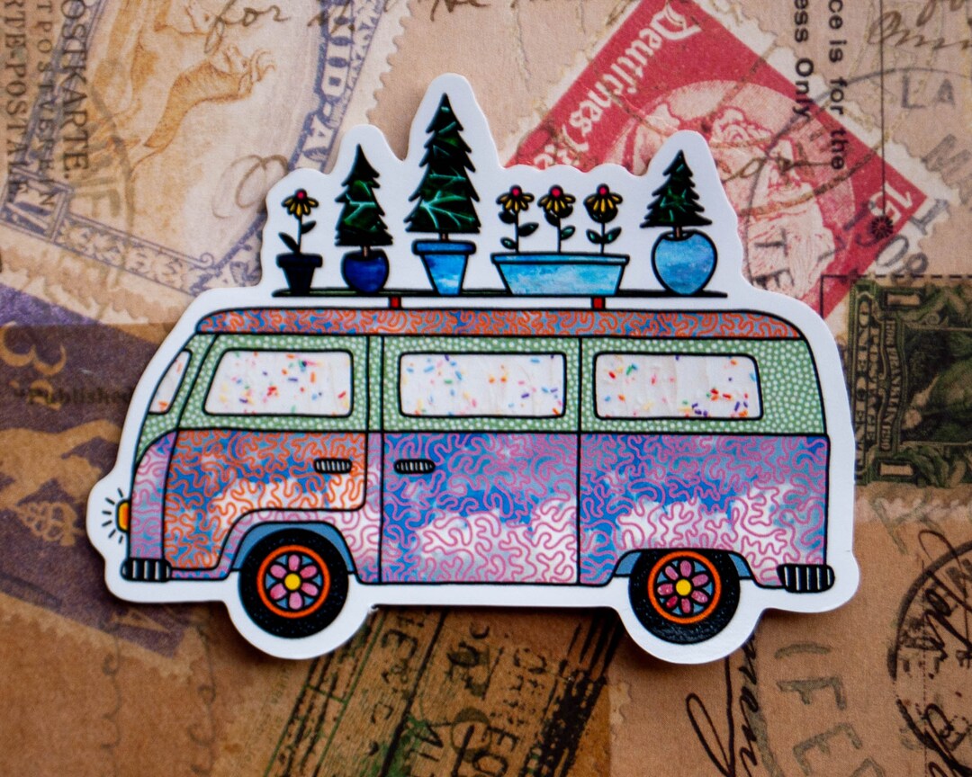 Adventure Bus Vinyl Sticker - Etsy