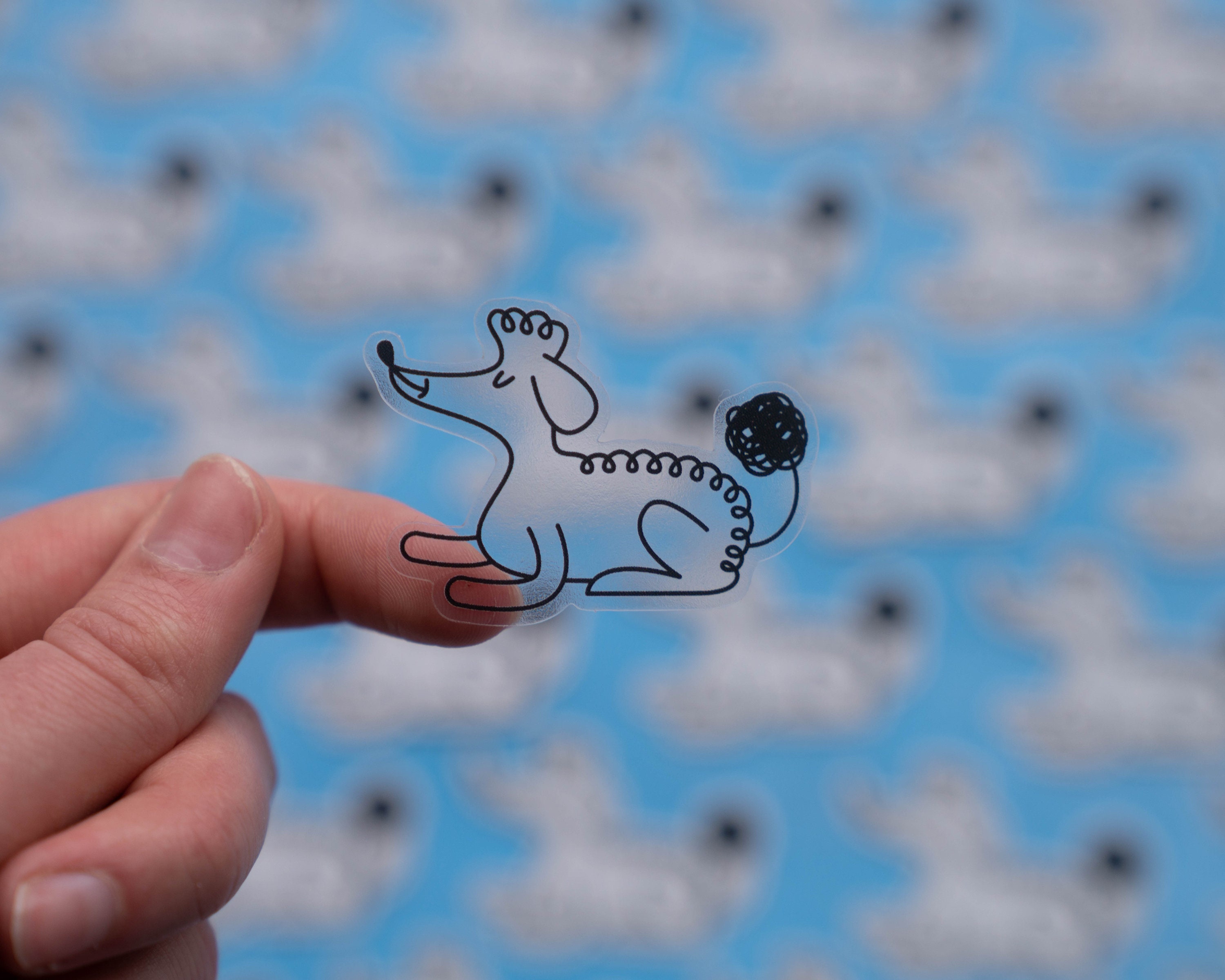 Clear Doggie Doodle Vinyl Sticker Pack | Etsy