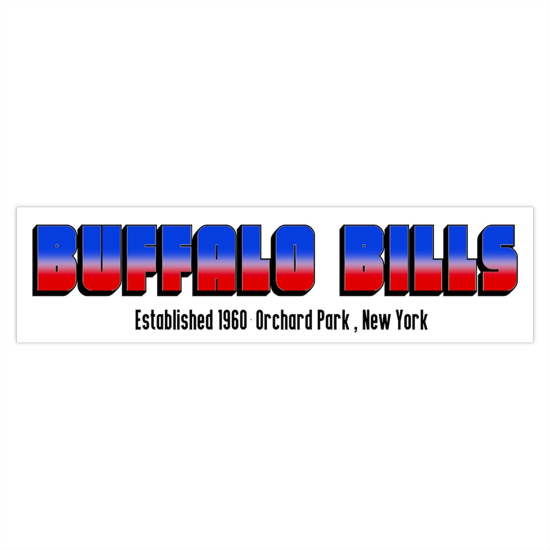 Buffalo Bills Gradient Red and Blue Text Bumper Stickers - Etsy