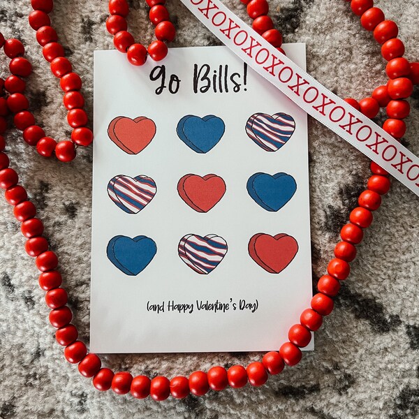 Buffalo Bills Valentines Card - Etsy