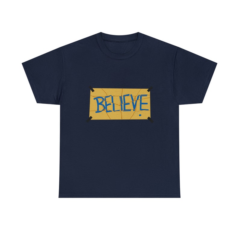 Ted Lasso Believe Sign Torn Kintsugi Repaired Unisex Heavy Etsy